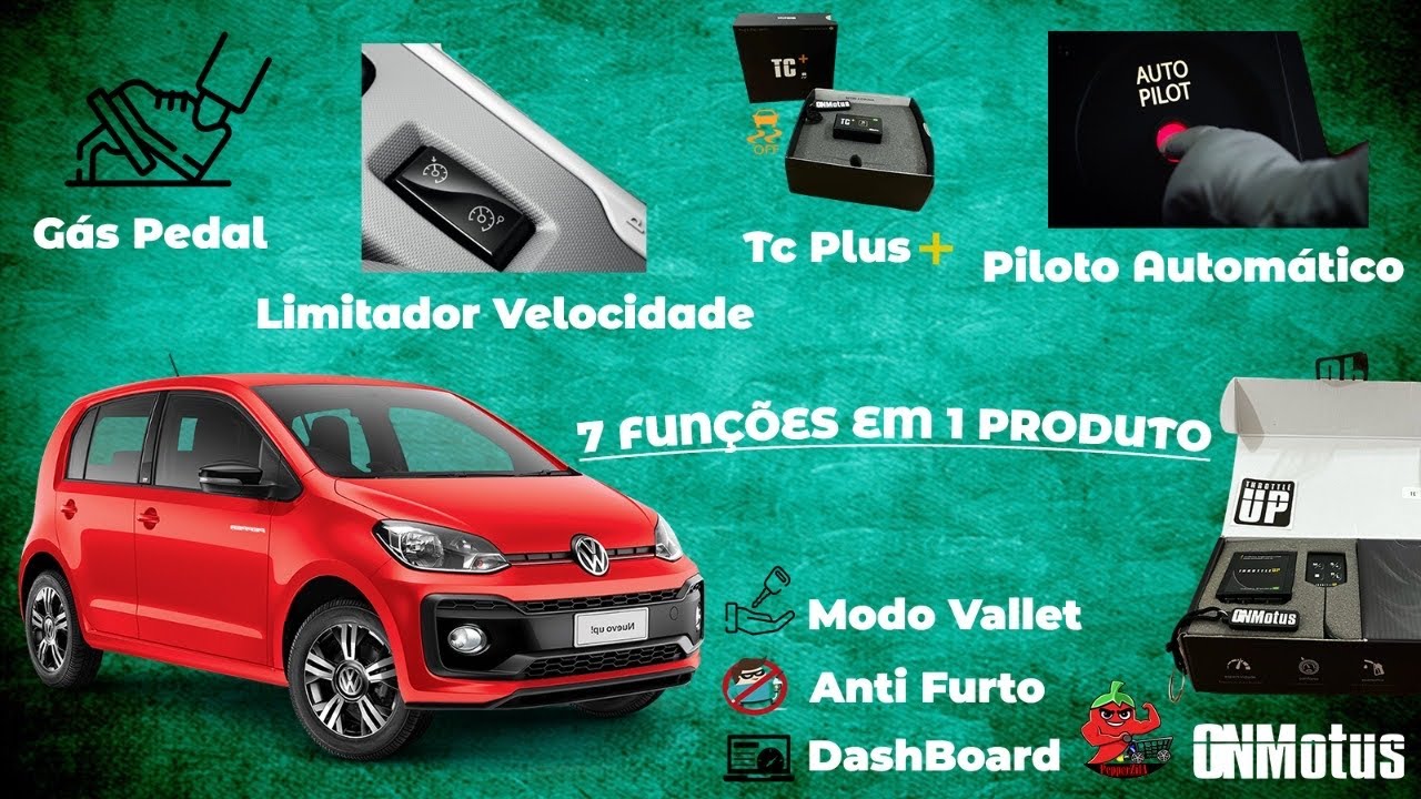 Throttle Up Pro Tc+ OnMotus Vw UP 1.0 TSI c/ Piloto Automático, Chip ...