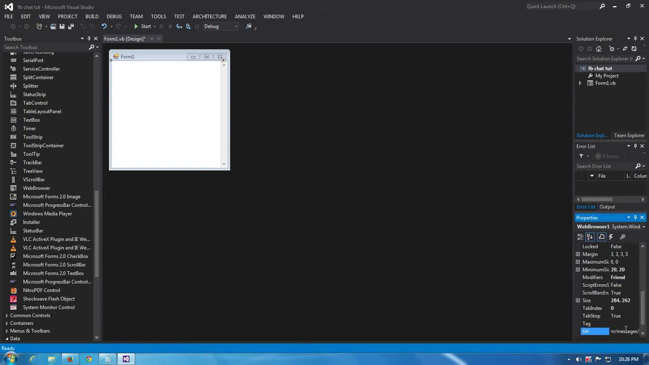 How to make a Facebook Chat application in VB.net - YouTube