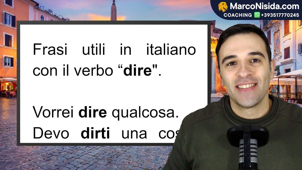 Curso de Italiano para Principiantes 14 DIRE Verbos Italianos con ...