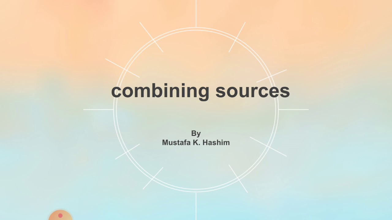 Combining sources - YouTube