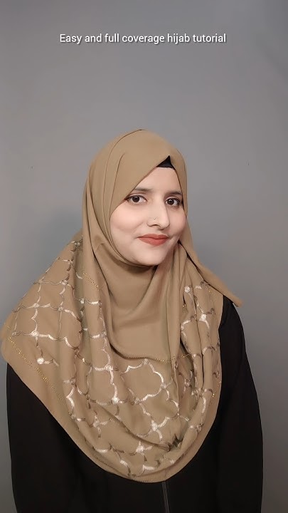 Easy full coverage hijab tutorial - YouTube