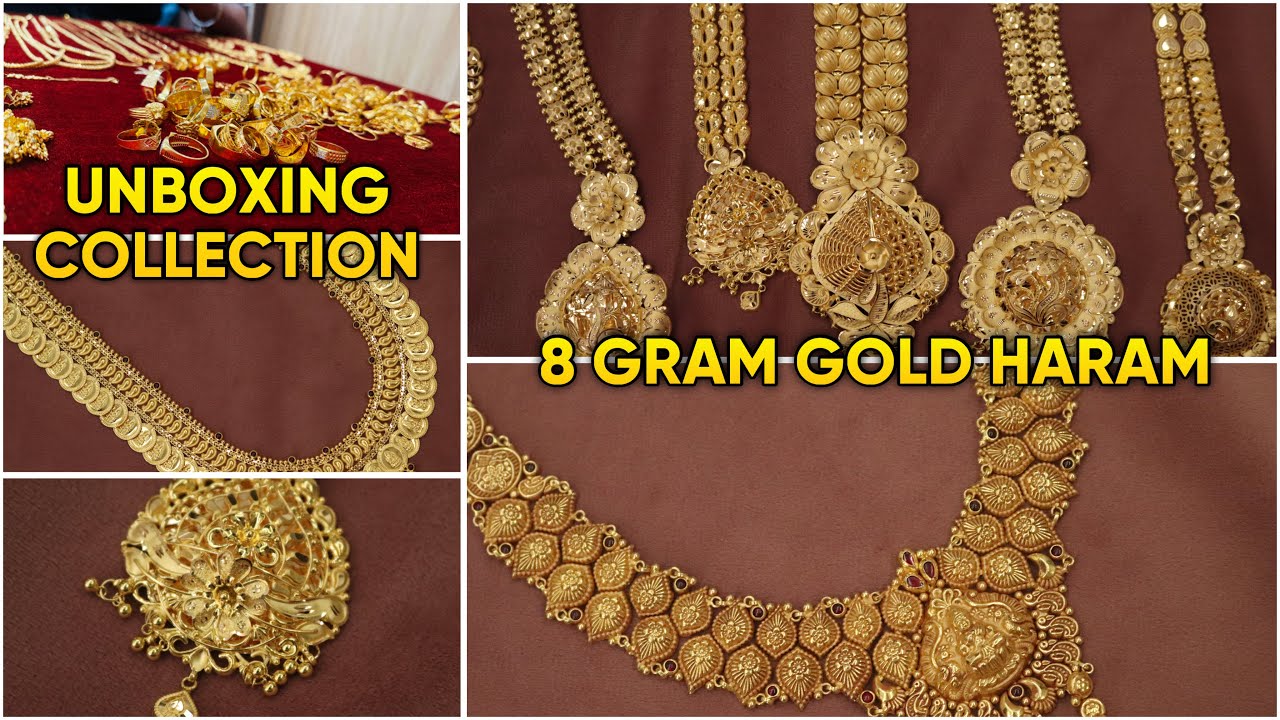 8 Gram Gold Haram Collection | 3 Pawn Bridal Set Collection | Gold ...
