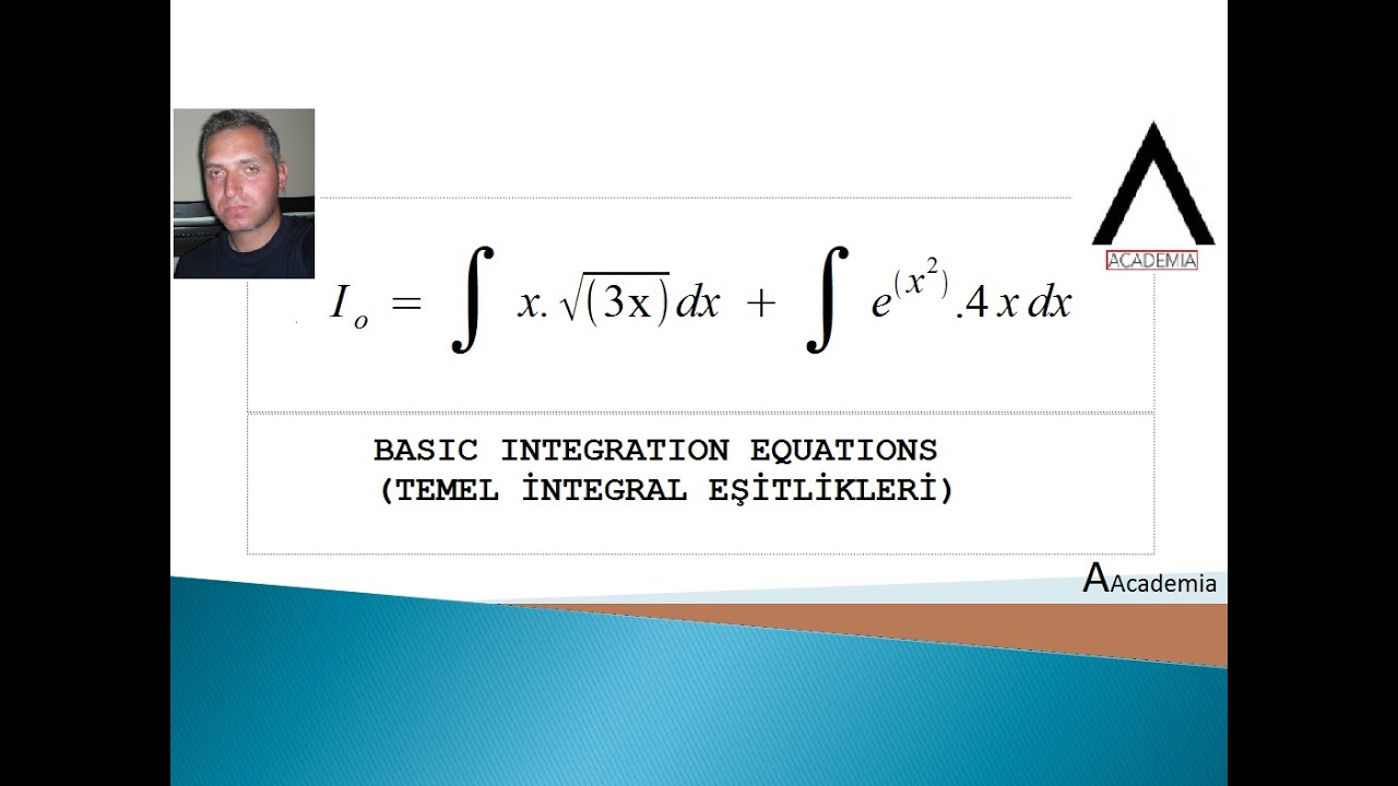 Integration for basic equations Exm - 2 (Temel denklemler için integral ...