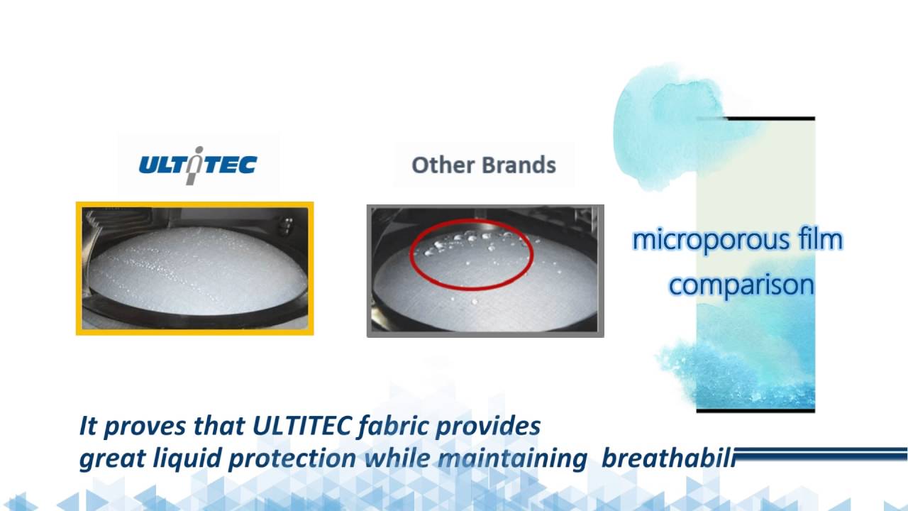 ULTITEC microporous fabric breathability - YouTube