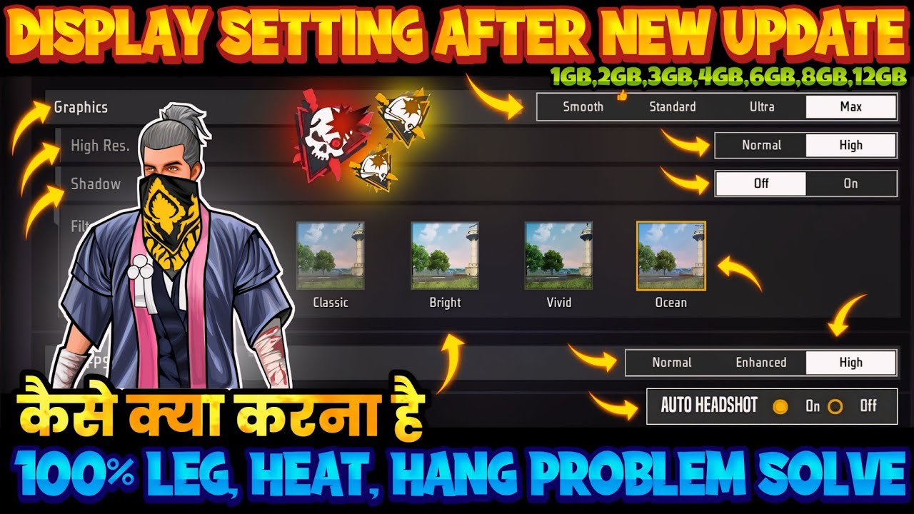 display Setting Free Fire | Pro Player display Setting Free Fire 2024 ...