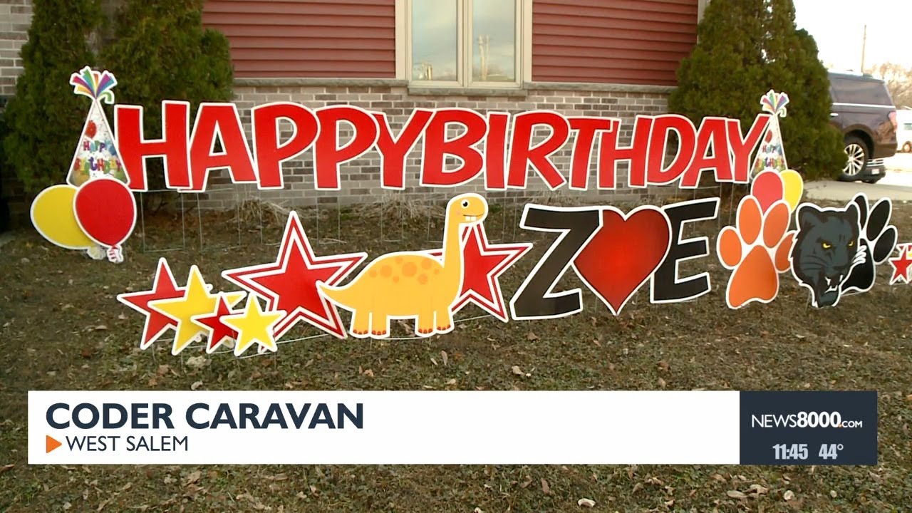 West Salem community welcomes Zoe Coder home with 'Coder Caravan' - YouTube