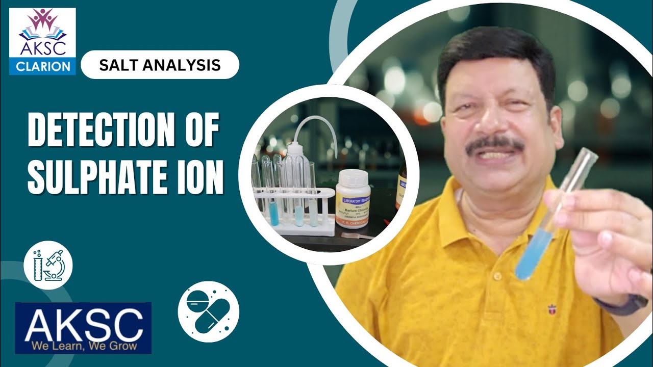 Detection of sulphate ion / Salt Analysis / AKSC - YouTube