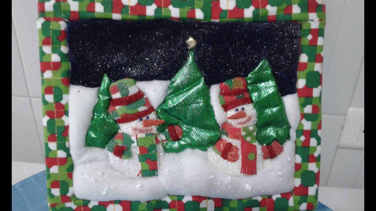 Cuadro Navideños patchwork sin aguja | Marlin Fly - YouTube