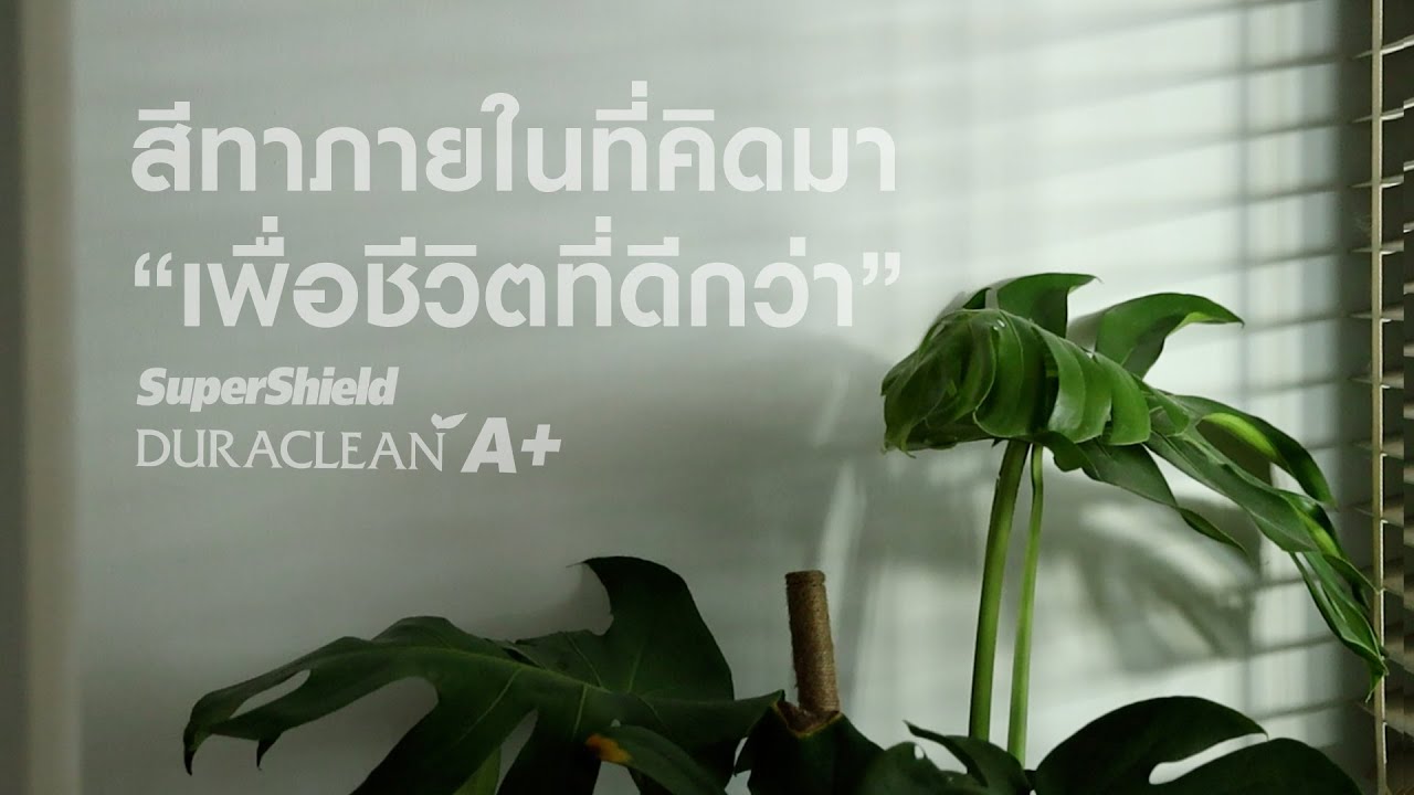 สีทาภายในที่คิดมาเพื่อชีวิตที่ดีกว่า | SuperShield Duraclean A+ - YouTube