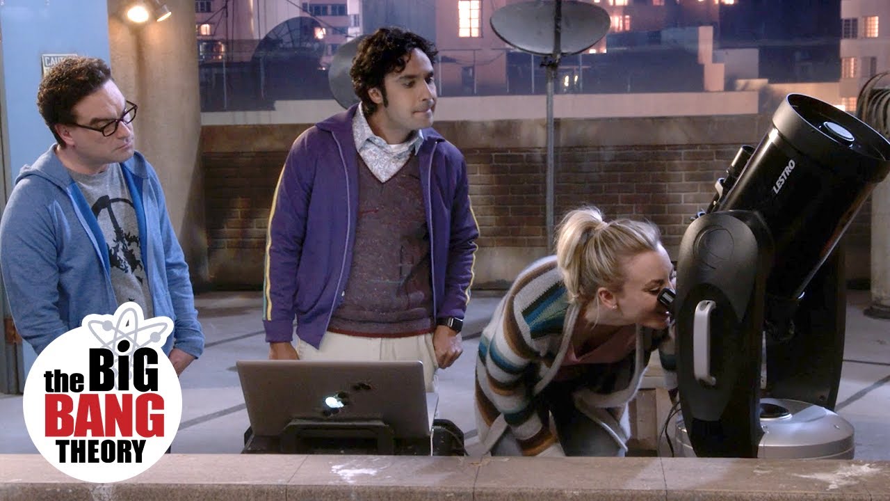 Penny and Raj Discover a New Comet | The Big Bang Theory - YouTube