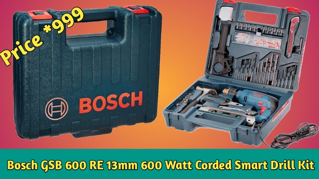Bosch GSB 600 RE 13mm 600 Watt Corded Smart Drill Kit: Technological ...