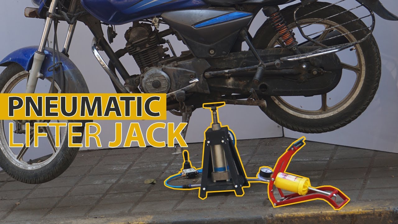 Making of Pedal Press Pneumatic Lifter Jack 150kg | DIY Pneumatics ...