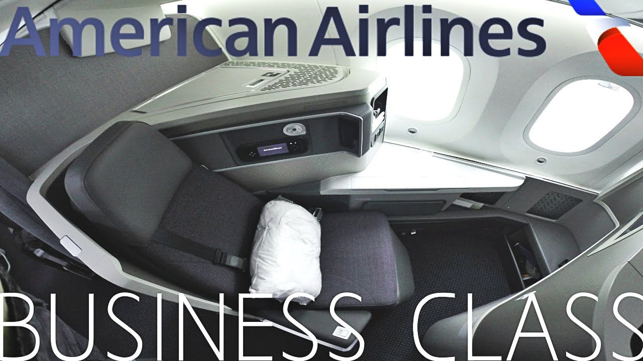 American Airlines BUSINESS CLASS London to Chicago|787 - YouTube