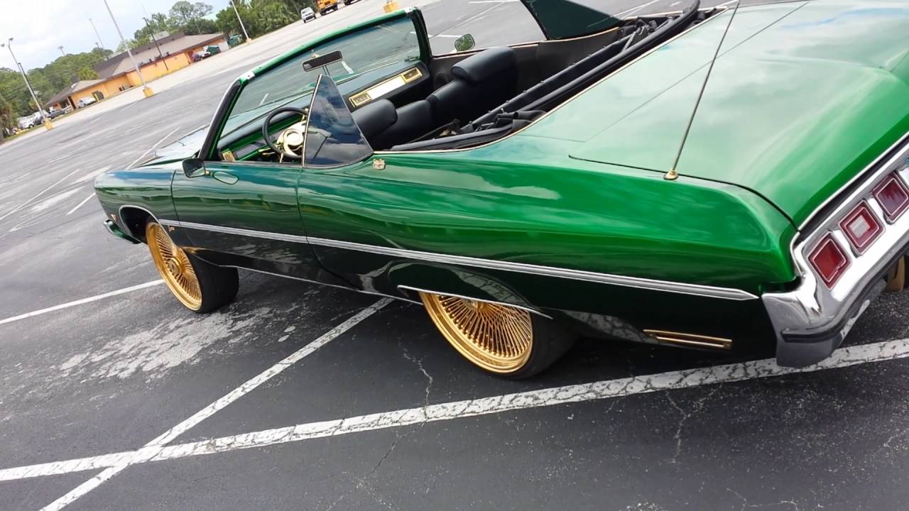 1973 donk vert caprice impala gold daytons - YouTube