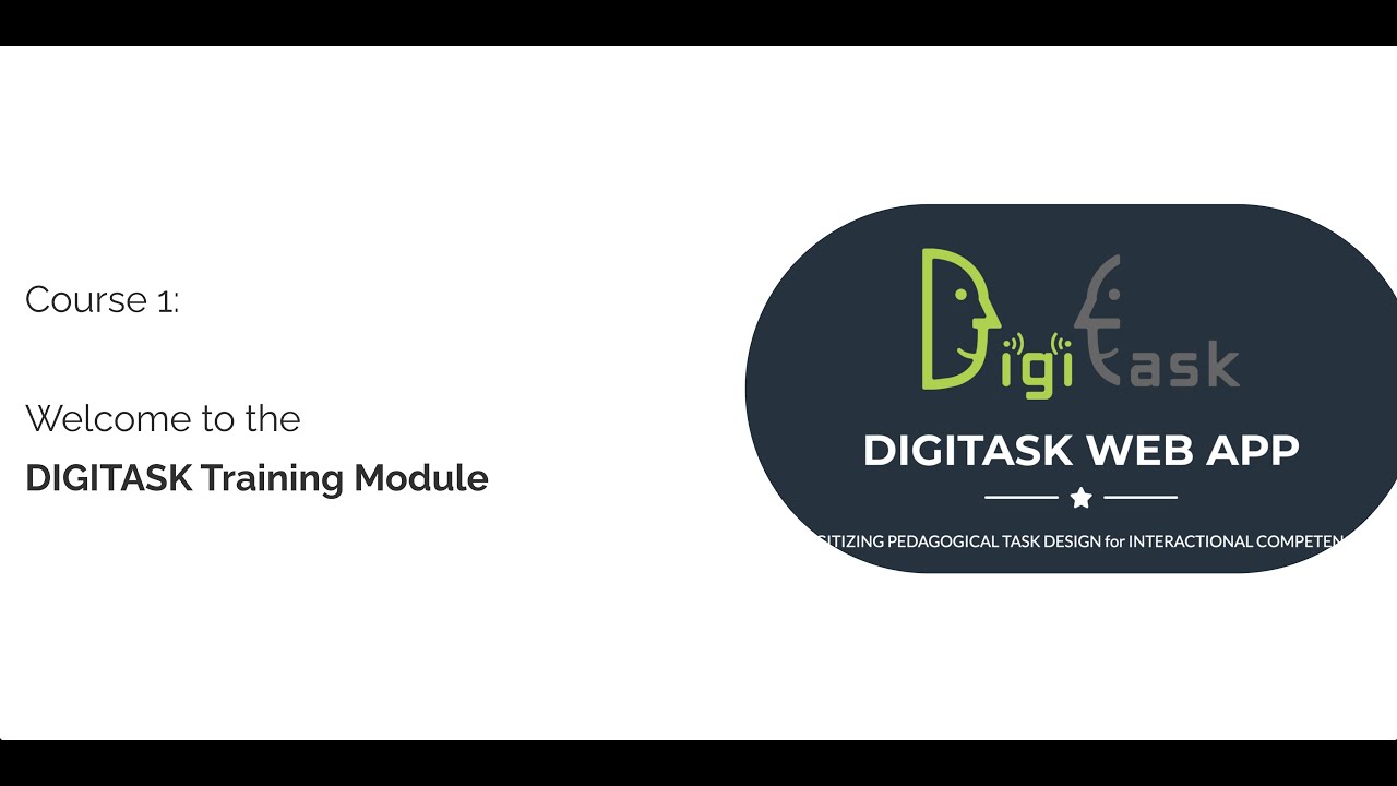Welcome to the DIGITASK Training Module #1 - YouTube