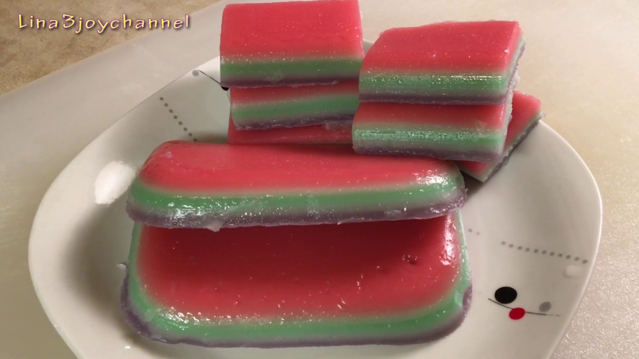 Khmer food /How to make steamed layers rice cake /Nom chak chan - YouTube