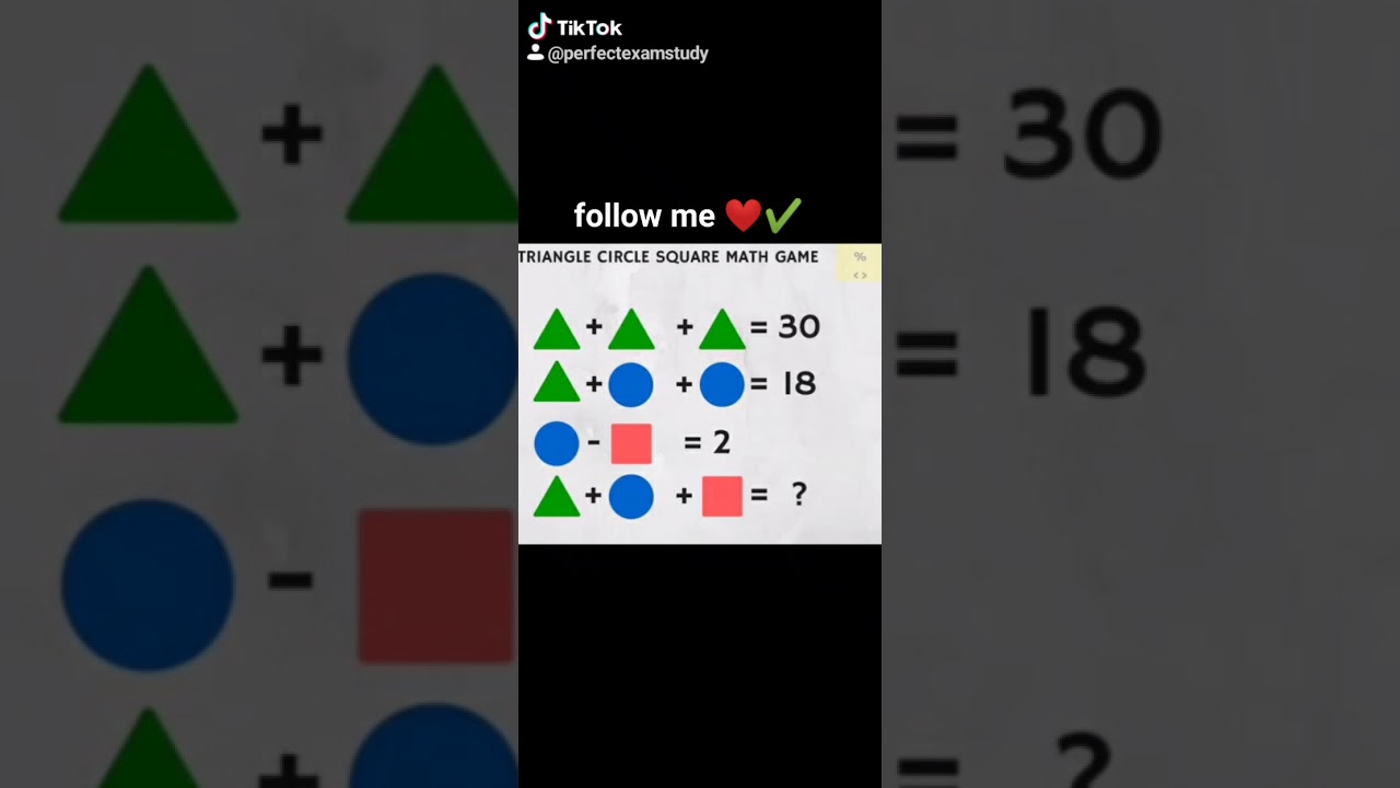 Maths Puzzle Maths tricks maths by perfect Exam study from tik tok ...