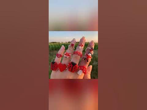 Милые колечки из бисера - YouTube