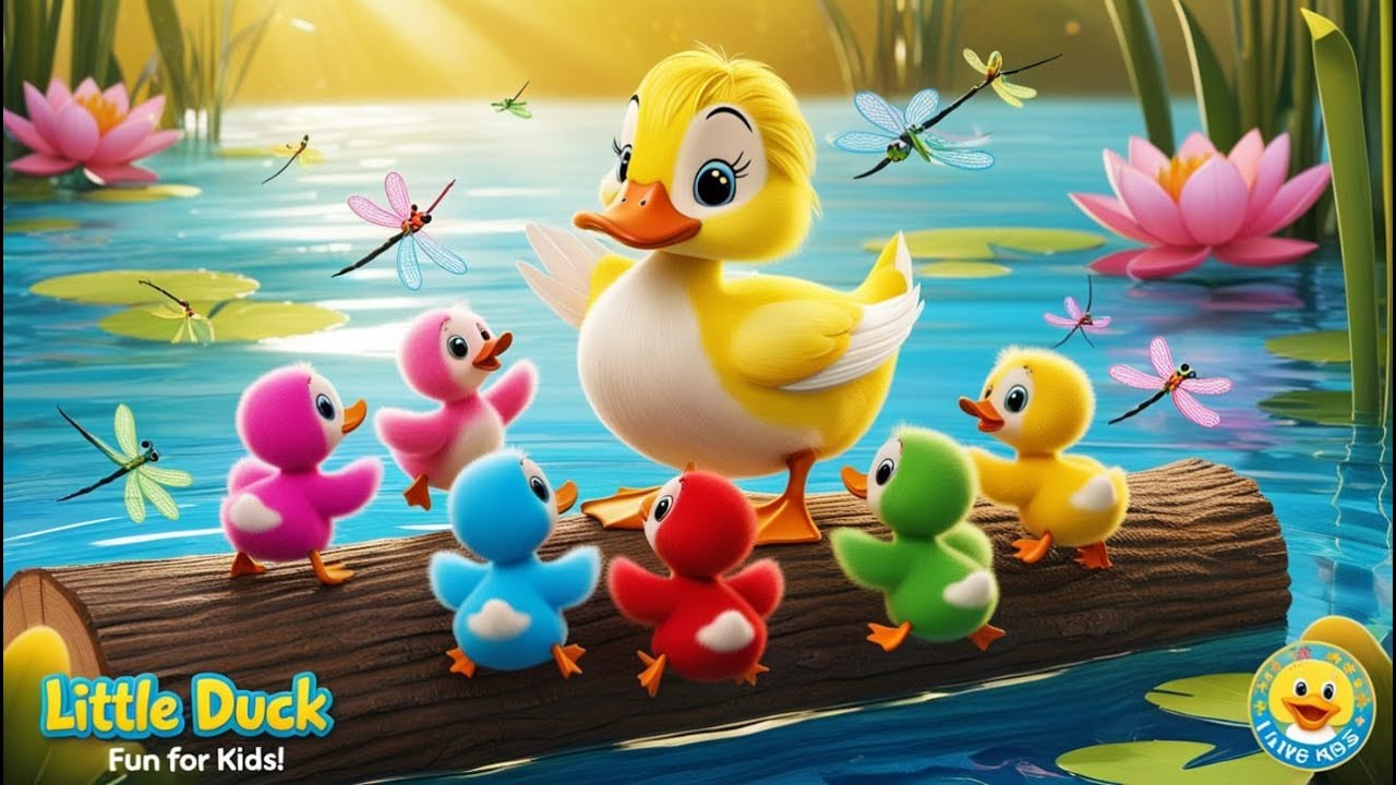LITTLE DUCK, WADDLE AND QUACK | DUCK SONG | NURSERY RHYMES | KIDS SONG ...