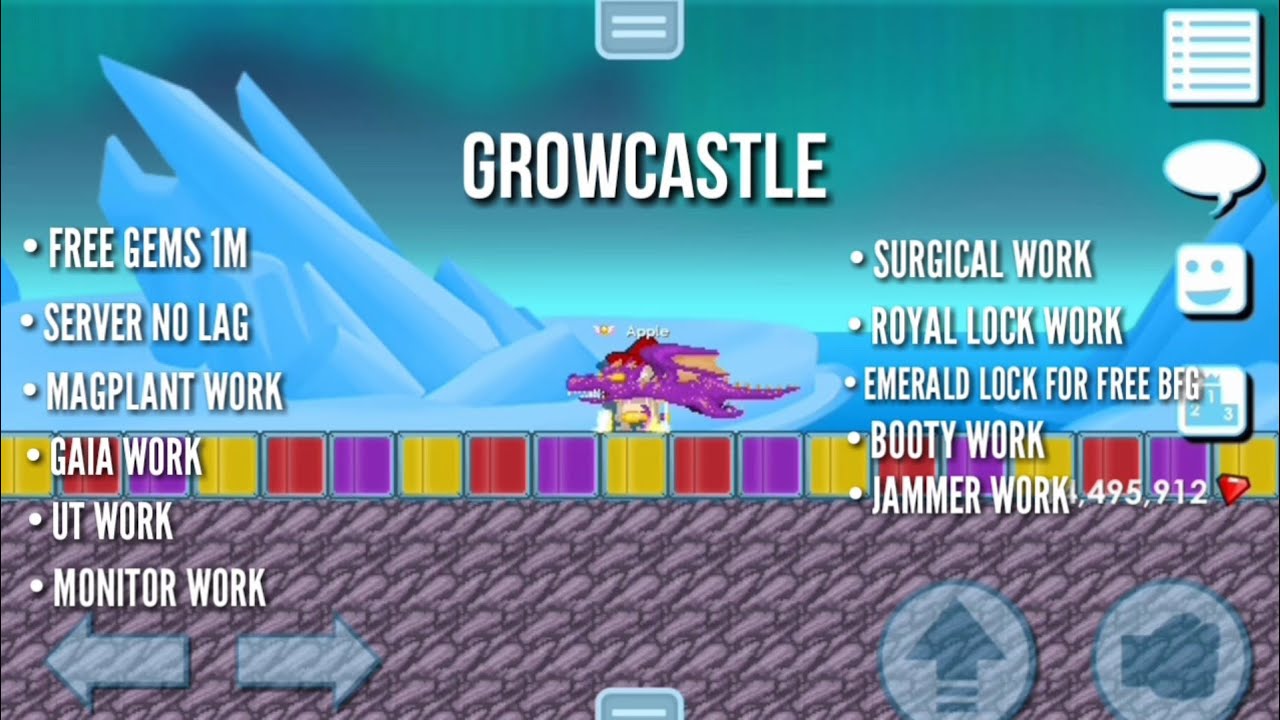 GROWTOPIA PRIVATE SERVER • SERVER GROW CASTLE • FREE 1M GEMS - YouTube