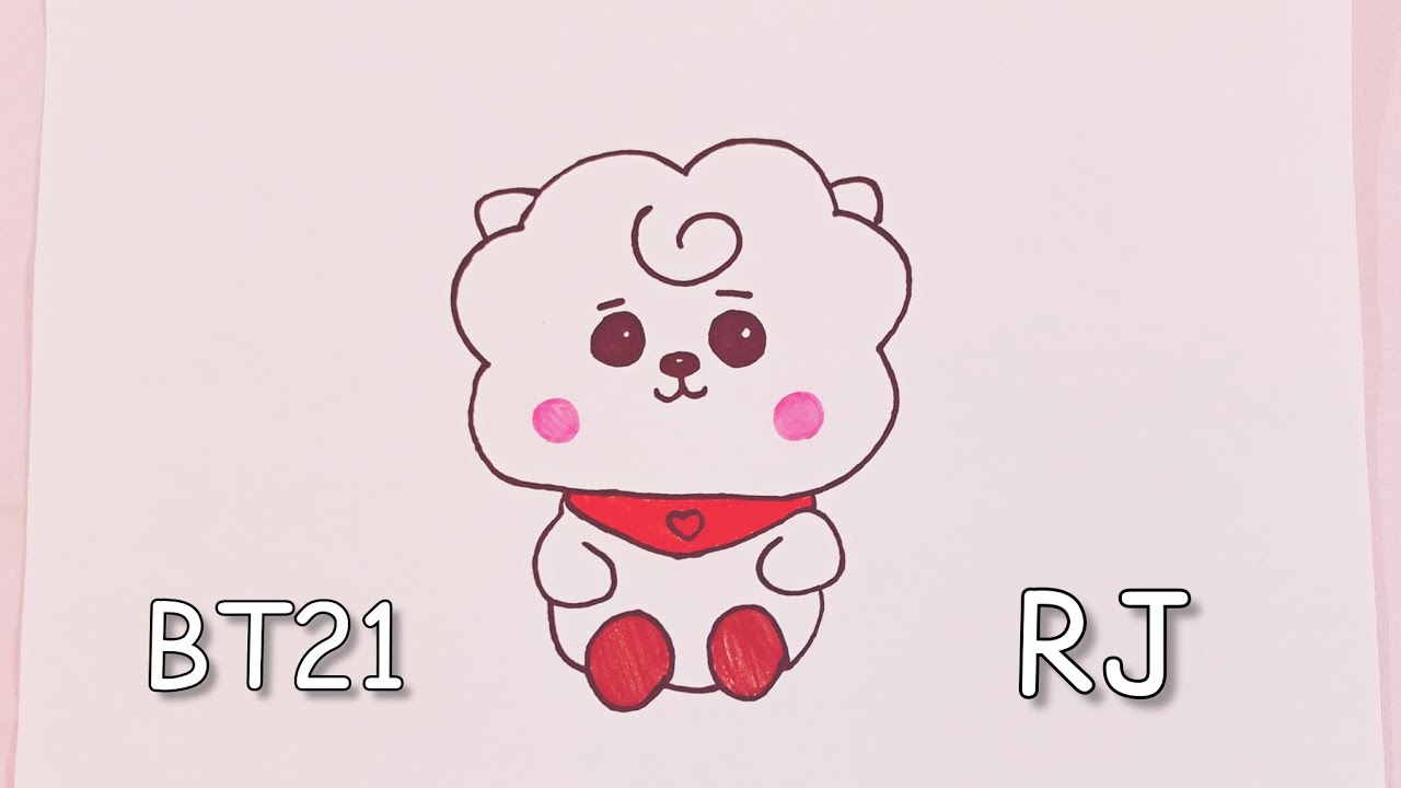 How to draw BT21 Rj || BTS Jin persona - YouTube