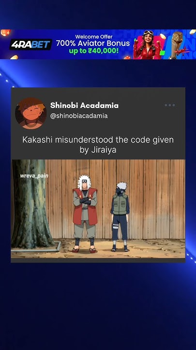 Kakashi Misunderstood the Code Given by Jiraiya 😂😂 #kakashi #jiraiya #naruto #brixxmediain - YouTube