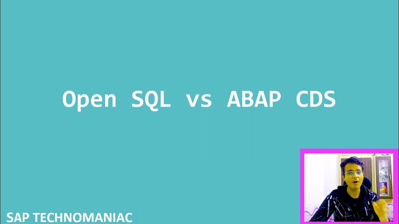 ABAP CDS vs OPEN SQL ( What to use ) - YouTube