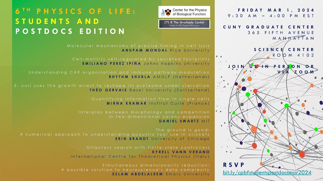 Spring 2024 Physics of Life: Students and Postdocs Edition - YouTube