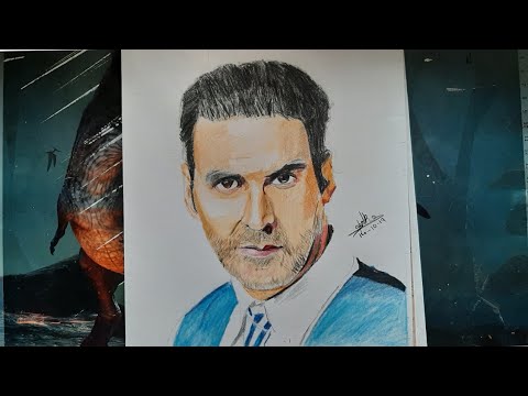 Drawing Akshay Kumar with Colour pencils ( first attempt)😅 - YouTube