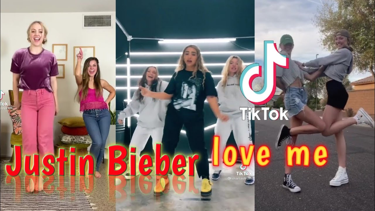 Justin Bieber love me tiktok compilation dance challenge || love me tik ...