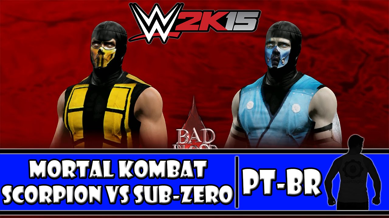 WWE 2K15 (PS4) - Mortal Kombat: Scorpion vs Sub Zero - YouTube