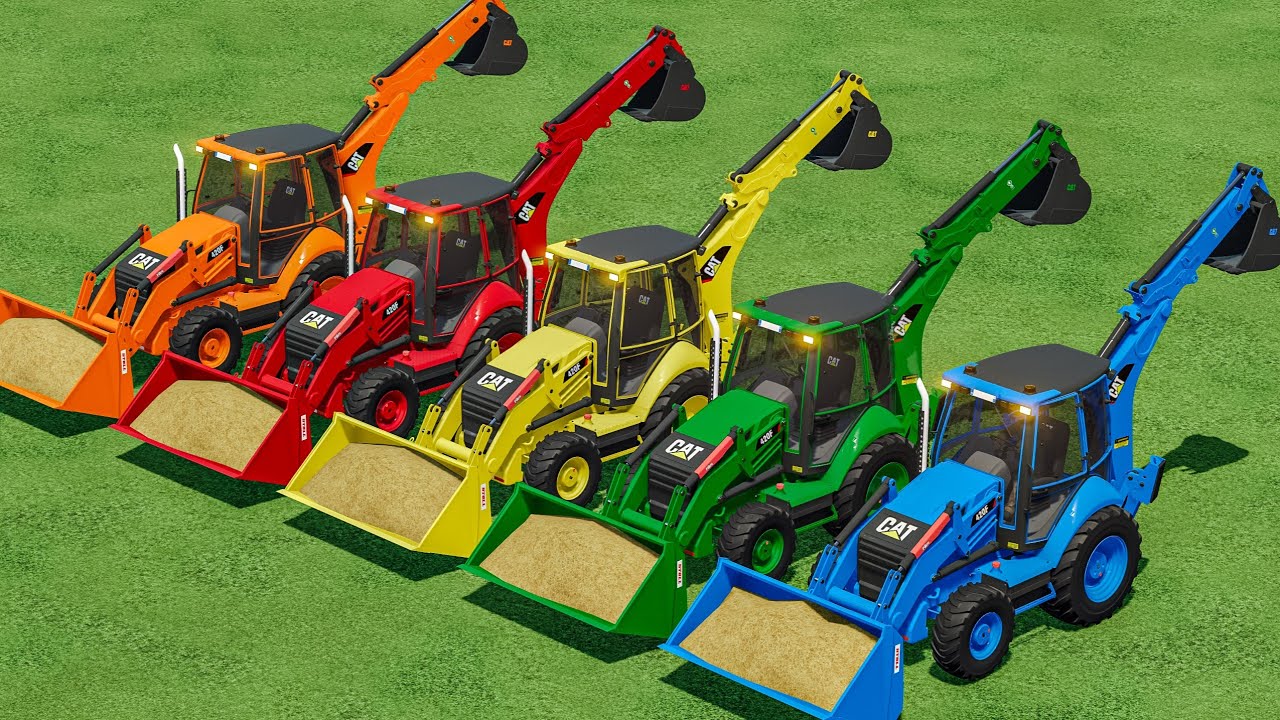 COLLECT STRAW WITH JCB & JCB OF COLORS IN FS22 | FARMING SIMULATOR 22 ...