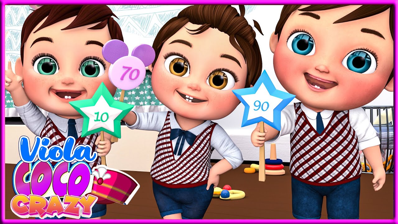 Numbers Song 10 to 100 - 30 Min - kids songs - Nursery Rhymes - Viola ...