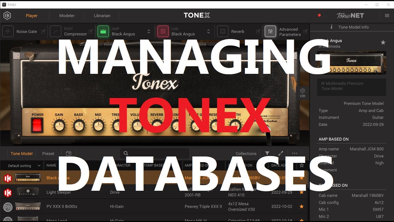 TUTORIAL - How to work with ToneX databases - YouTube