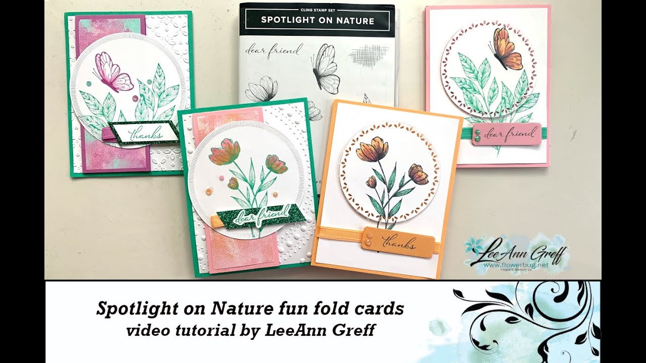 Spotlight on Nature fun fold cards - YouTube