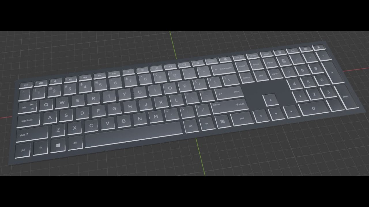 Blender 2.9 3D Computer Keyboard Tutorial - YouTube