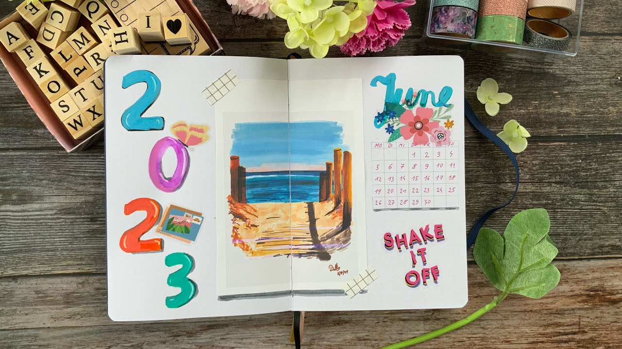 June 2023 bullet journal - Starting a NEW bullet journal - 180 gsm ...