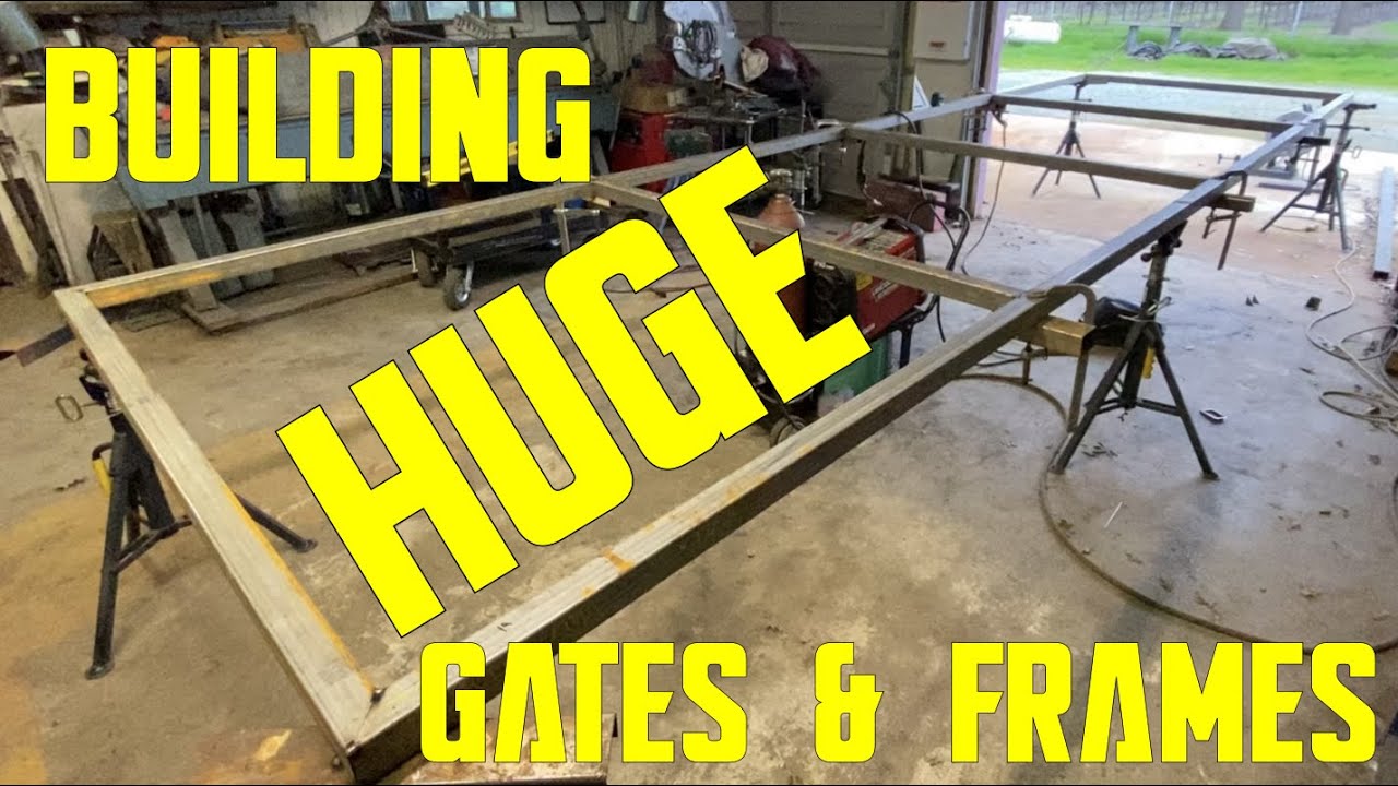 How to Square and Level HUGE Frames and Gates! Welding and Fabrication ...