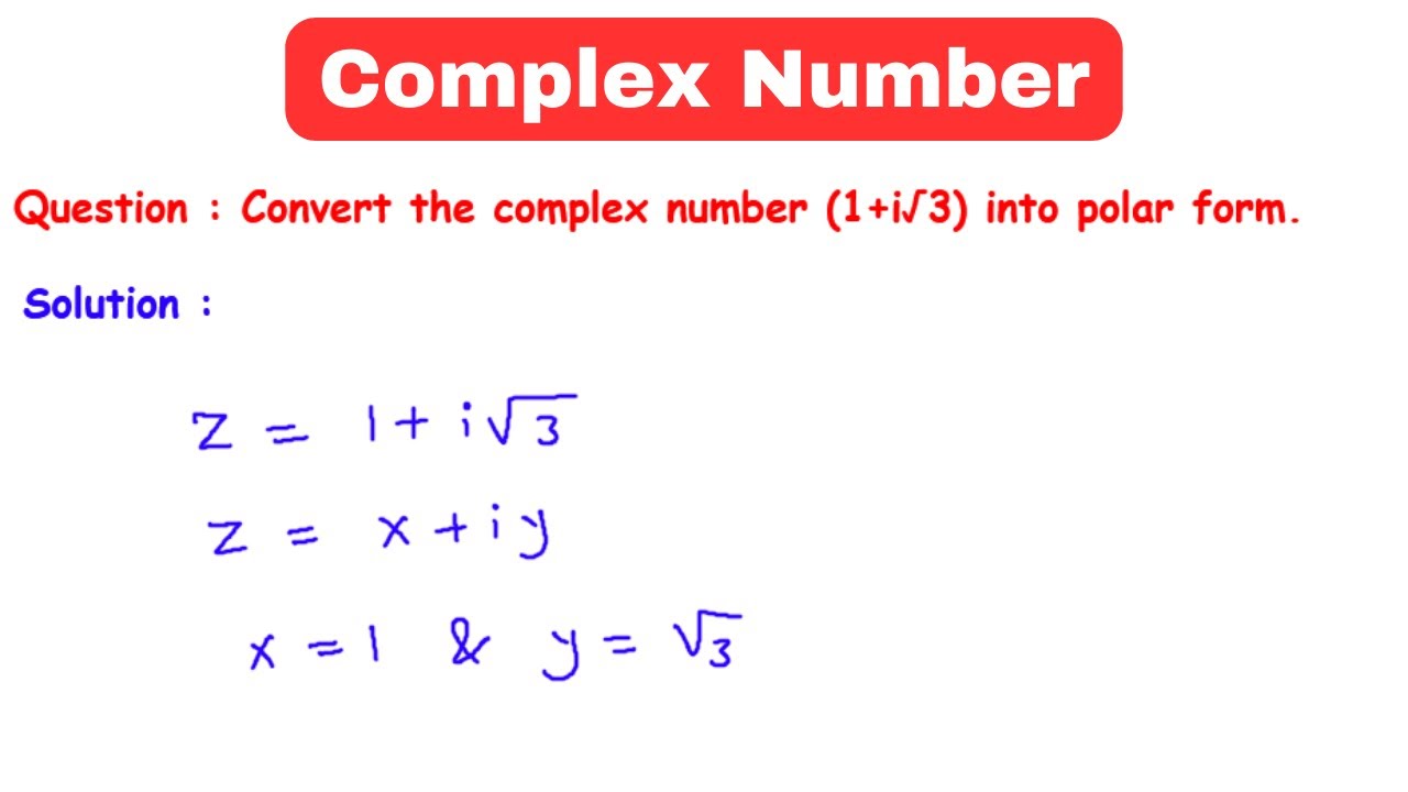 Class 12 | Maths | Complex Numbers | Convert the complex number (1+i√3 ...
