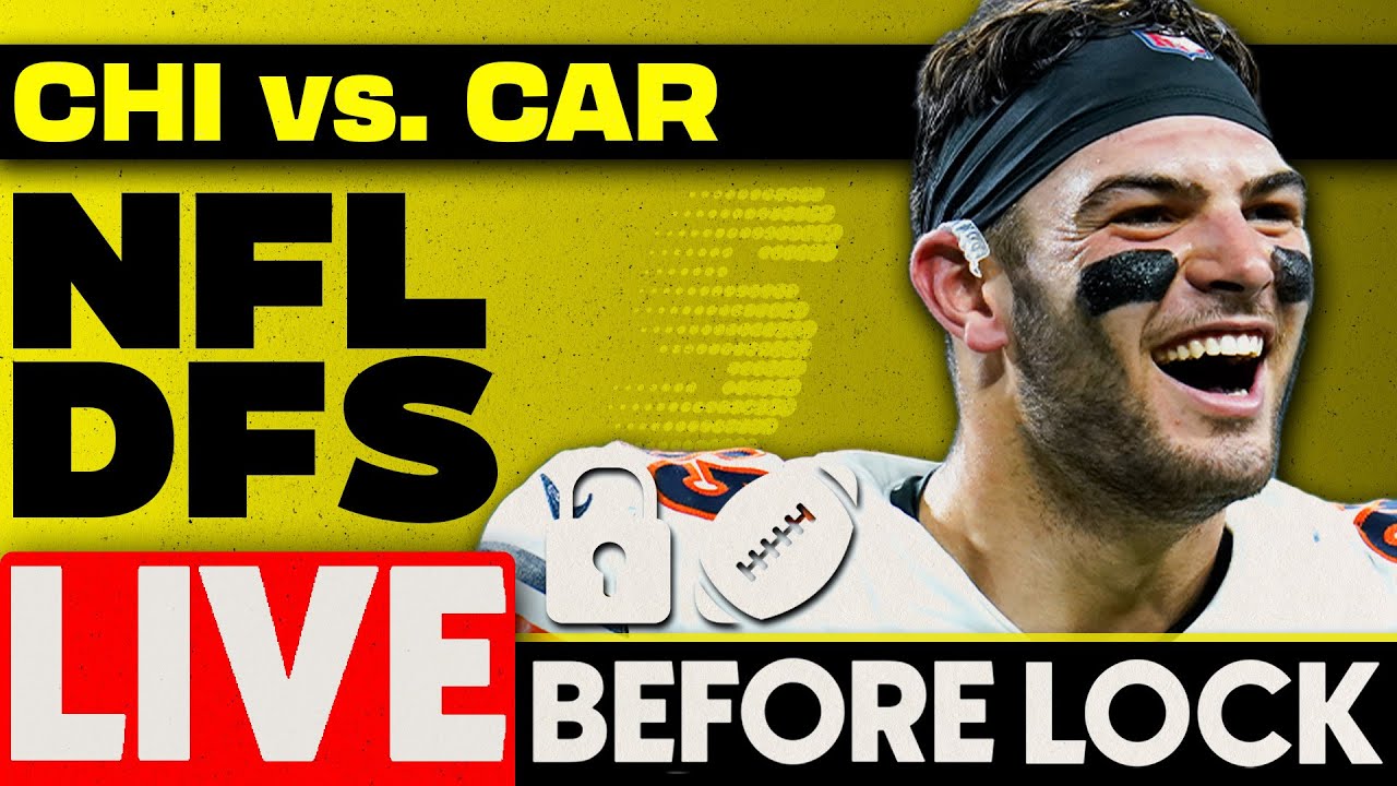 Nfl Dfs Showdown Live Before Lock Panthers Bears Tnf Week 10 Picks