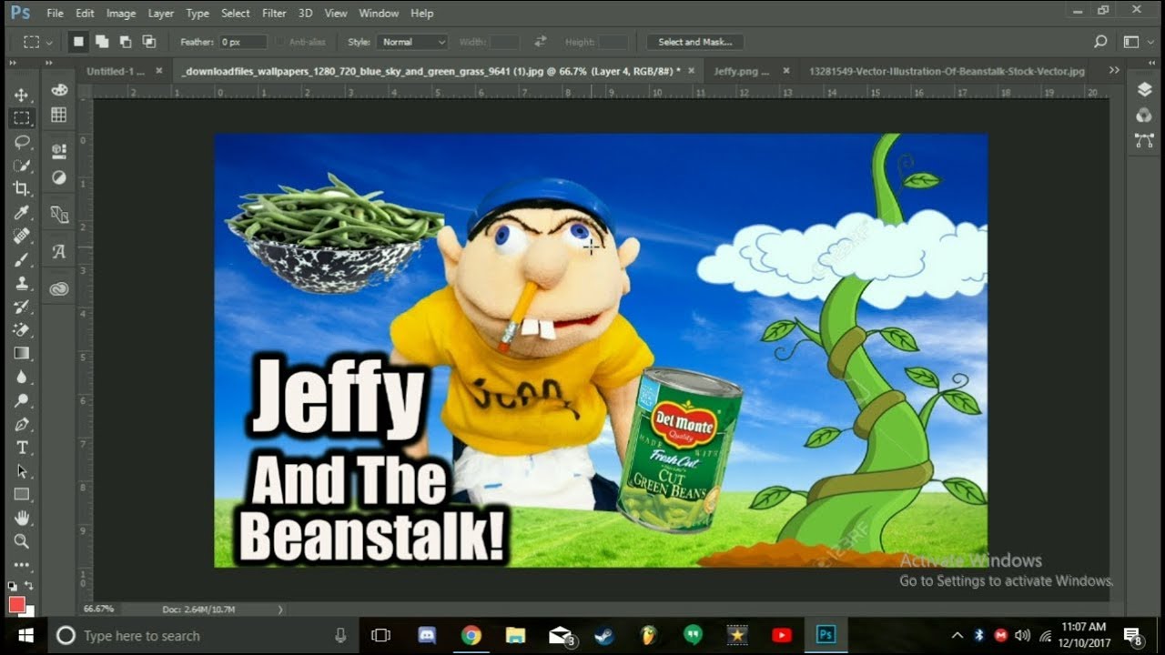 how to make a jeffy thumbnail on Photoshop - YouTube