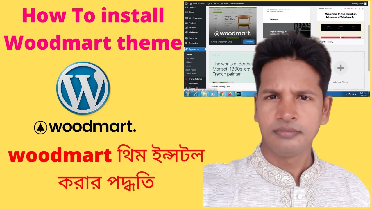 How to install woodmart theme in WordPress - YouTube