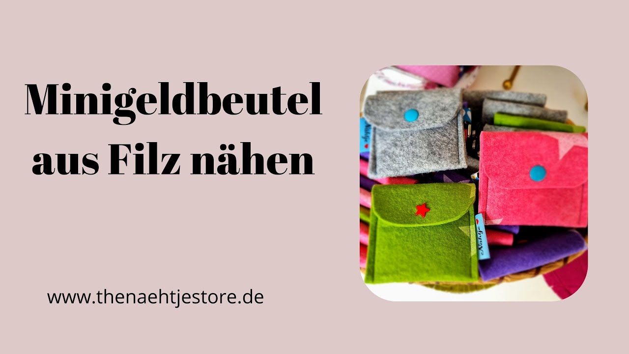 Minigeldbeutel aus Filz nähen, ein Blitzprojekt. Anfänger Nähprojekt ...