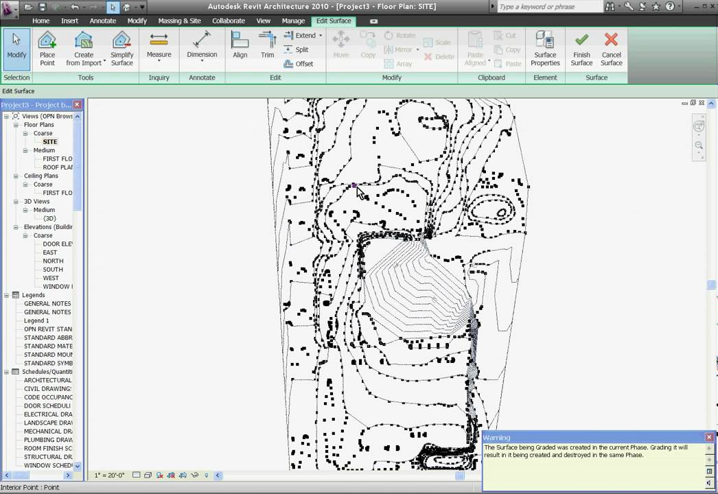 Easy Revit (2010) - 32.1 - Topography (Part One) - YouTube