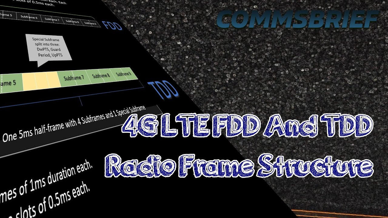 Radio Frame Structure in 4G LTE FDD & TDD Simplified - YouTube