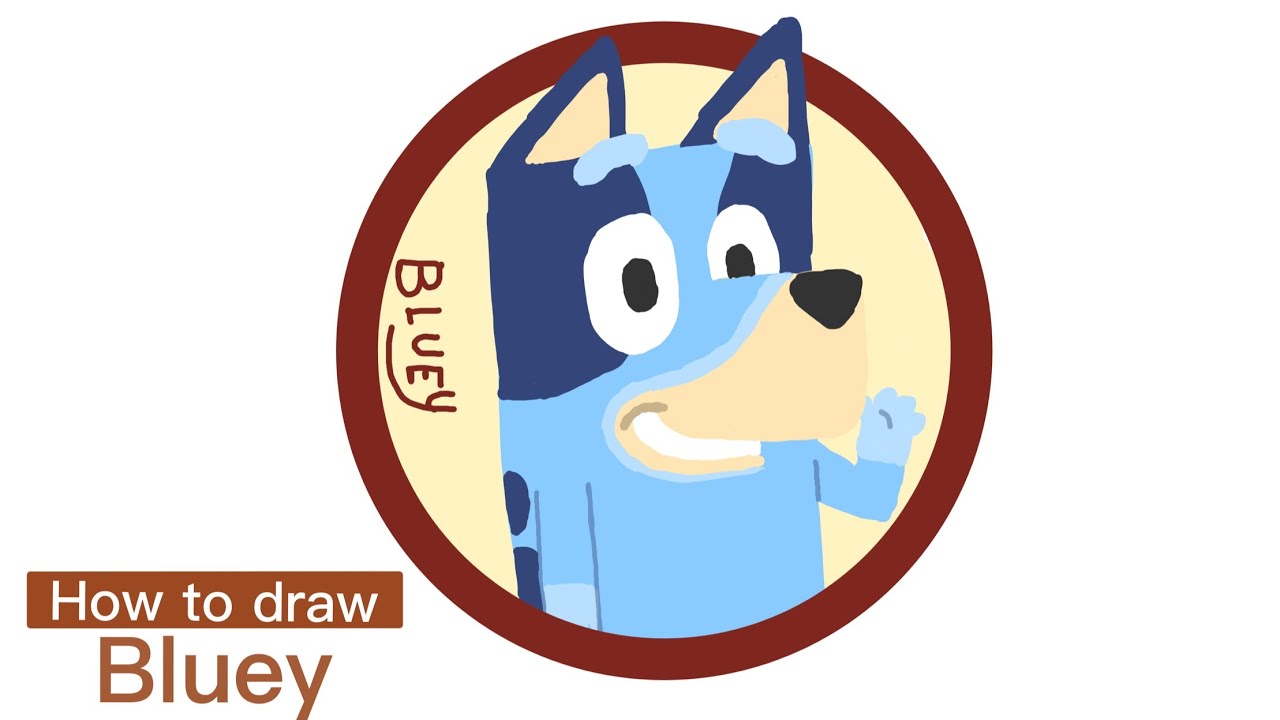 How to draw Bluey - YouTube