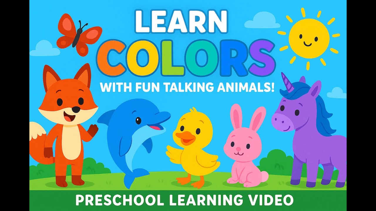 Learn Colors with Fun Animated Friends! | Preschool Learning Video ...