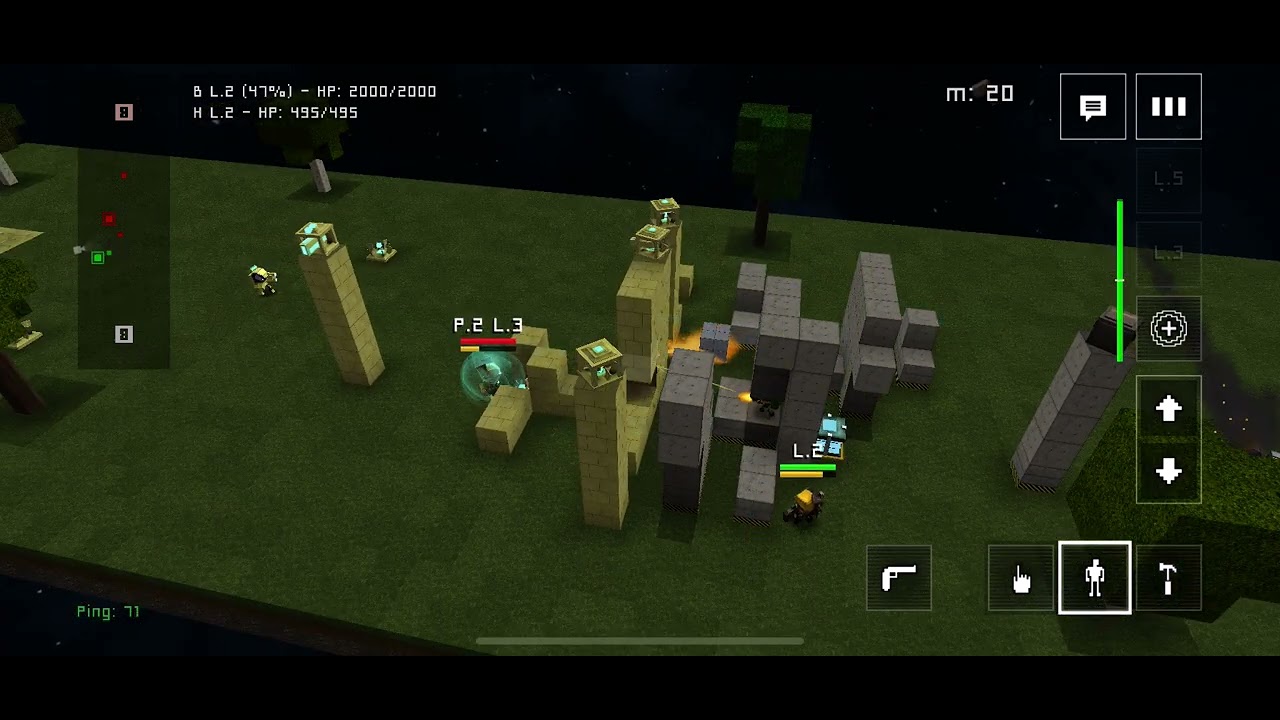 Block Fortress War. Playing badly as Engineer against Psychic in 1 vs 1 ...