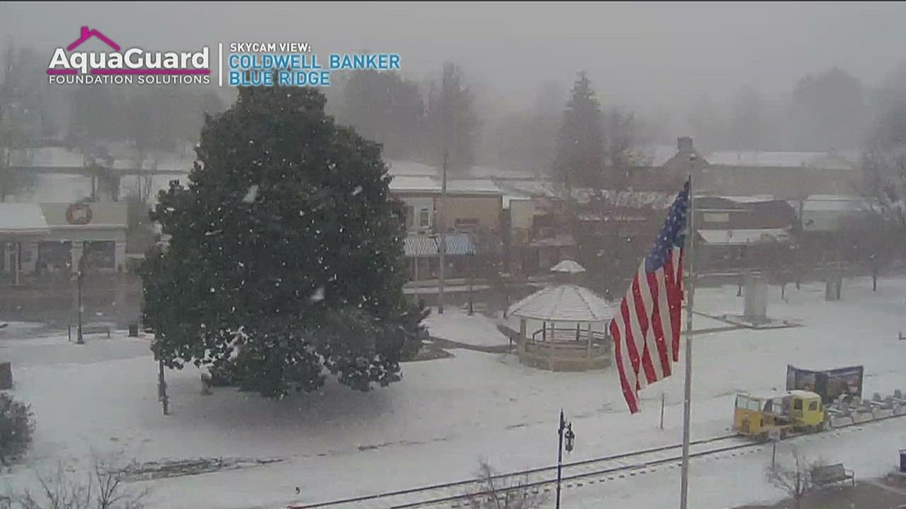 Georgia hit with a dusting of March snow - YouTube