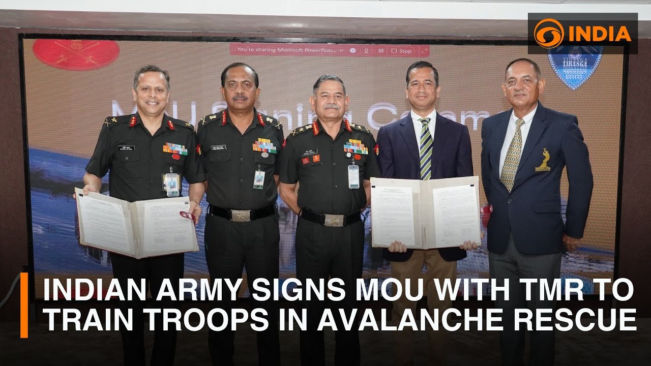 Indian army signs MoU with TMR to train and mentor troops in avalanche ...